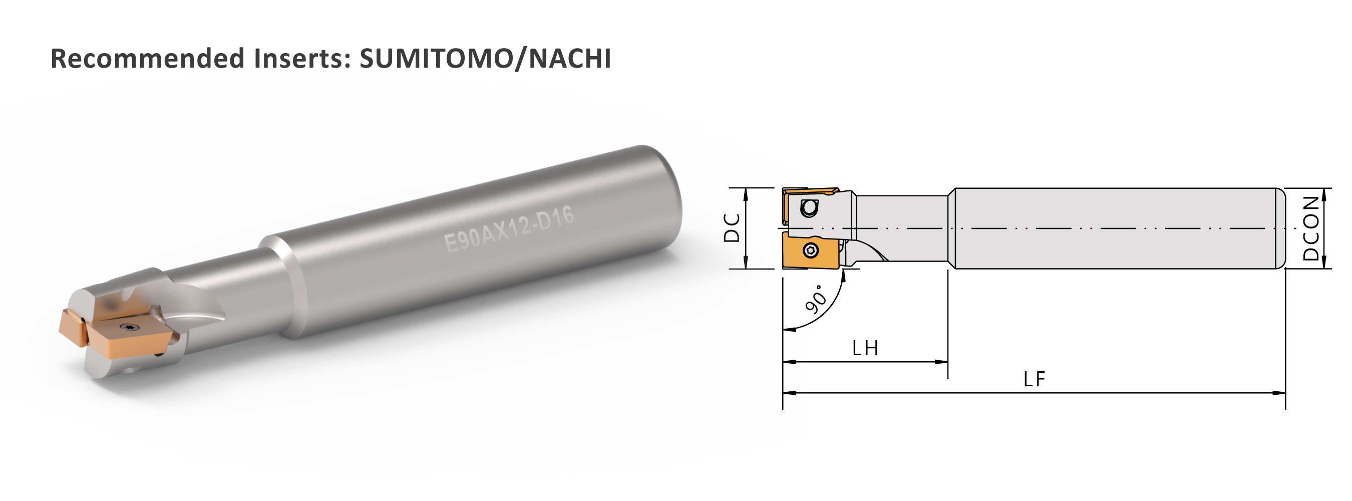 End Mills E90AX12/E90AX12-L for MAROX Tools Industrial Co.,Ltd.